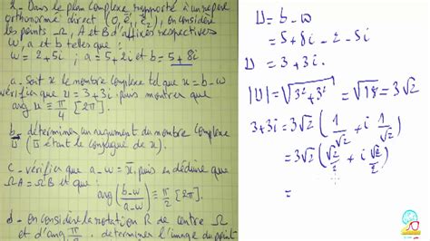 Exercice Avec Solution Sur Les Nombres Complexe 2 Bac International Youtube