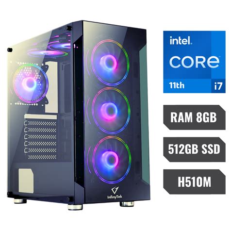 Pc Cpu Gamer Infinytek H 10 Intel Core I7 11va 8gb 512ssd M2 Msi