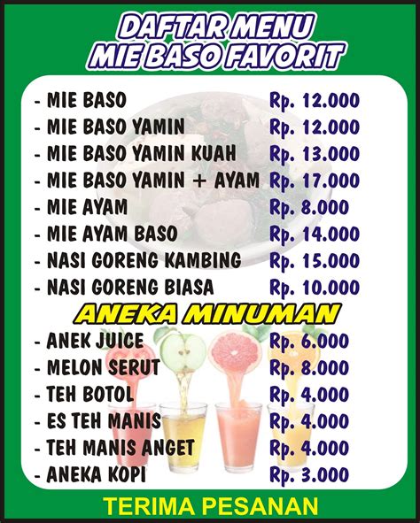 Contoh Banner Bakso Aci Pamflet Bagi Takjil Keren Gambar Spanduk