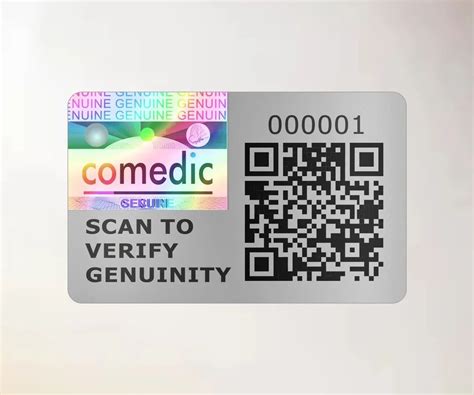 Holographic Sticker Adhesive Sticker Cosmetics Hologram With Qr Code At