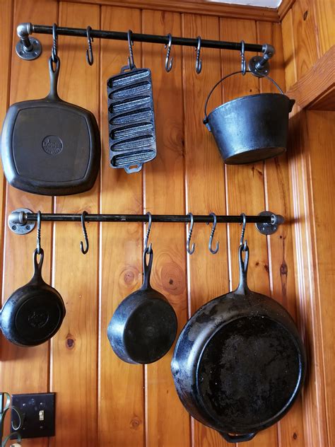 Just Hanging Aroundhubby Put Up Pipe To Hang Our Cast Iron At The