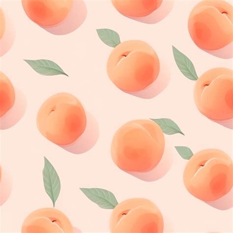 Peach Apricot Pattern Fruit Premium Ai Generated Image