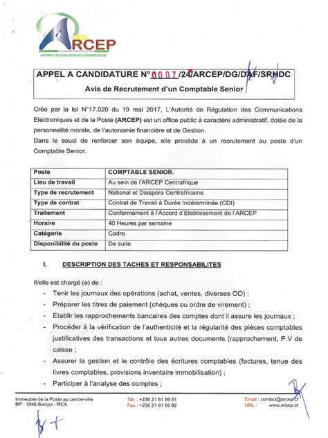 Comptable Senior Pdf