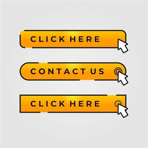 Premium Vector Button Click Creative Yellow Color