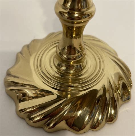 Valsan Brass Candlesticks Pair Of 2 Made In Portugal 9” Tall Swirl Base Ebay