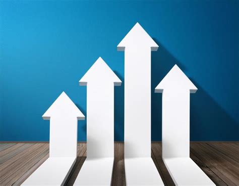 Flecha Branca Para O Crescimento Sucesso Tornar O Progresso Caminho E