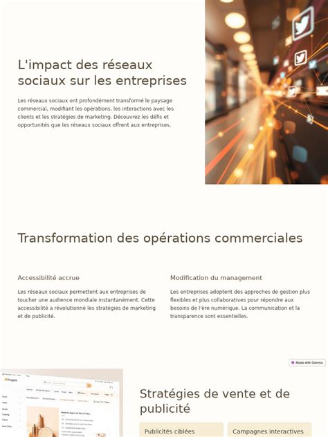 Limpact Des Reseaux Sociaux Sur Les Entreprises Pdf Réseaux Sociaux
