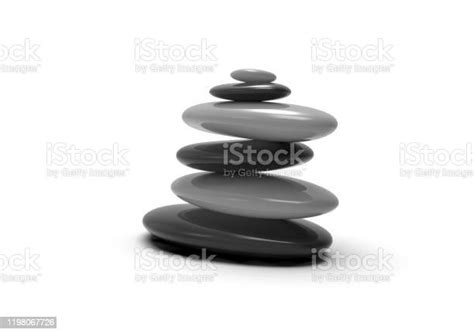 고립 된 흰색 배경에 요가 돌 3d 렌더링 0명에 대한 스톡 사진 및 기타 이미지 0명 개념 건강한 생활방식 Istock