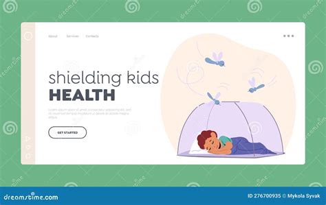 Mosquitoes Character Insect Parasites Vector Illustration Isolated On