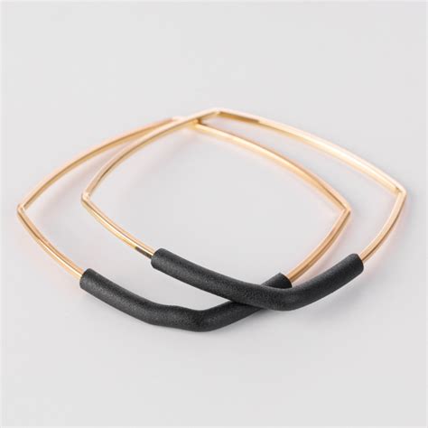 Bratari In Set De 2 Buc Rectangulare Metalice Aurii