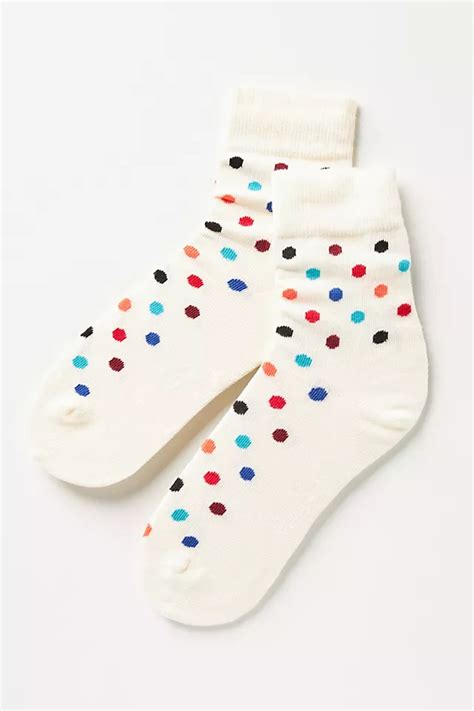 Polka Dot Crew Socks Anthropologie