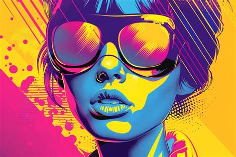 Premium Photo Pop Artstyle Illustration Featuring Bold Graphics