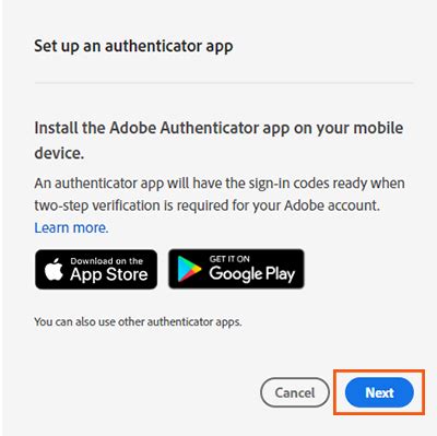Use Adobe Authenticator For Step Verification