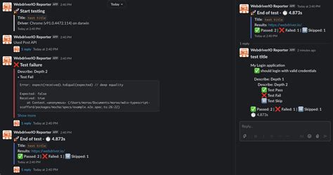 slack reporter reporter webdriverio