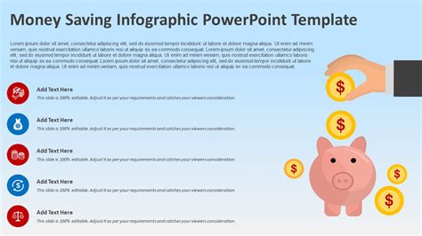 Money Saving Infographic Powerpoint Template Ppt Templates