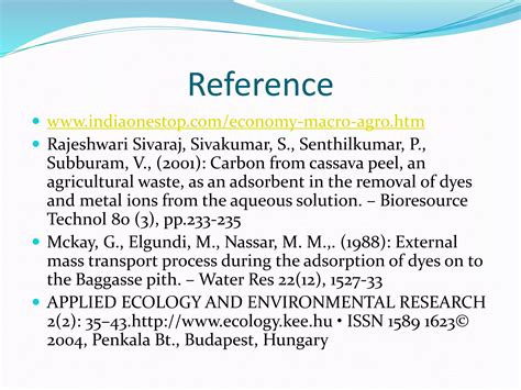 Dye Removal By Adsorption On Waste Biomass Sugarcane Bagasse Pptx