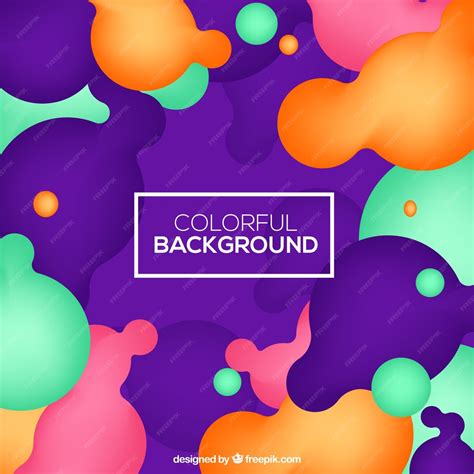 추상적 인 형태와 화려한 배경 무료 벡터