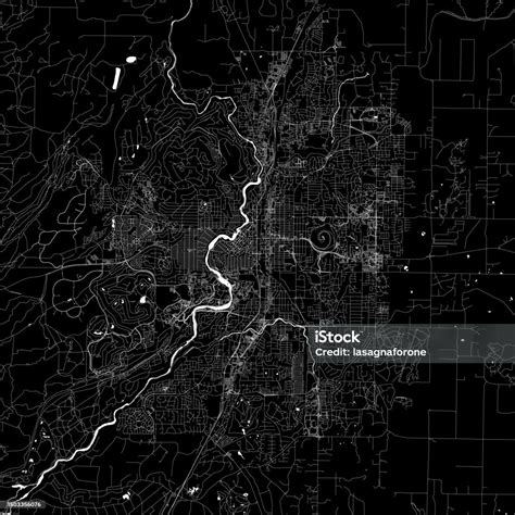 Bend Oregon Usa Vector Map Stock Illustration Download Image Now