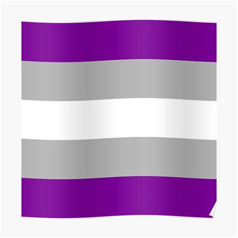 Gray Asexual Flag Pride Lgbtqia Poster For Sale By Embrace77