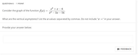 Solved Question 6 1 Point Consider The Graph Of The