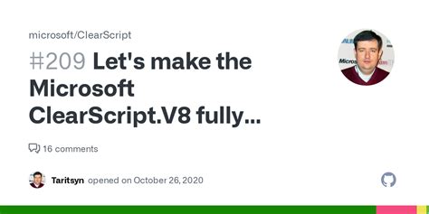 Lets Make The Microsoft Clearscriptv8 Fully Cross Platform · Issue 209 · Microsoft