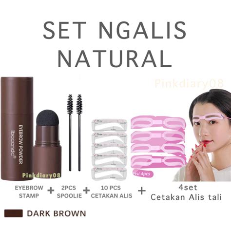 Jual IBCCCNDC Eyebrow Powder Stamp Cetakan Alis Instan Waterproof 10