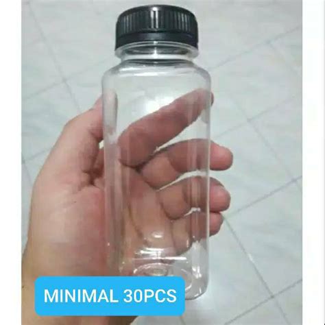 Jual Botol Kick Juice Ml Kale Kotak Ml Tebal Tutup Hitam Shopee Indonesia
