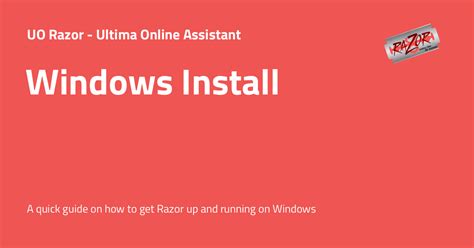 Windows Install Uo Razor Ultima Online Assistant