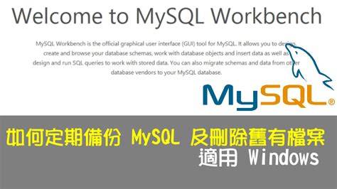 如何定期備份 Mysql 及刪除舊有檔案 適用 Windows 理財工程師 Mars