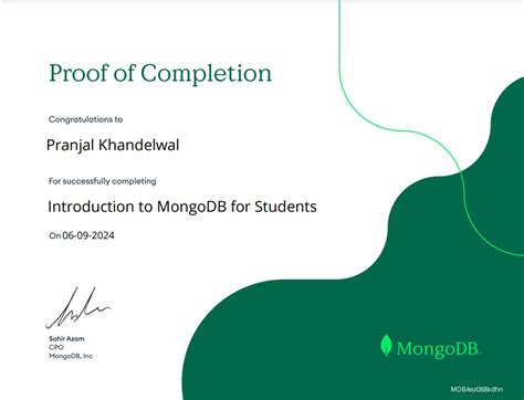 Pranjal Khandelwal On Linkedin Mongodb Nosql Databasemanagement