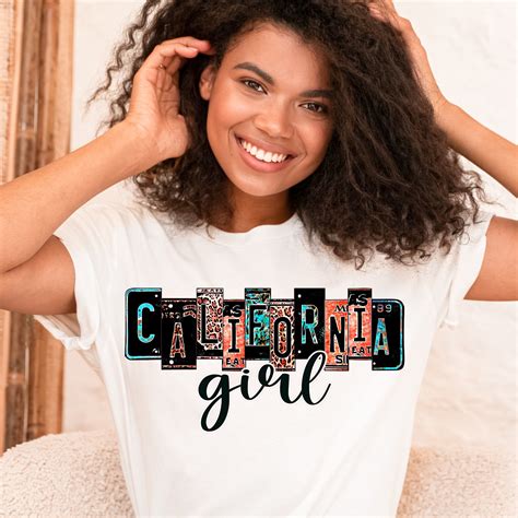 California Girl Plate Transfer Print