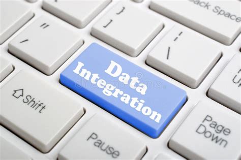 Data Integration Key On Keyboard Stock Image Image Of Closeup
