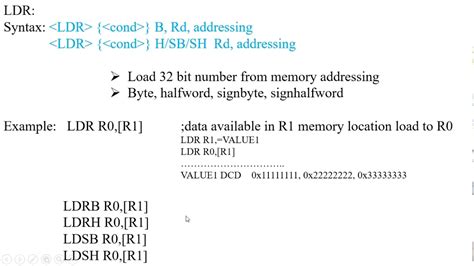 Load Store ARM Instructions YouTube