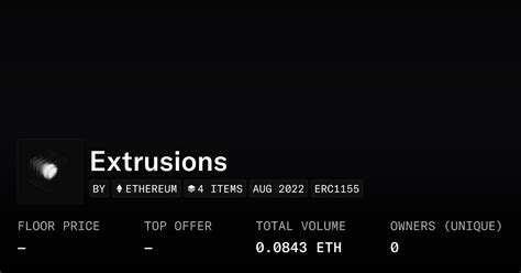 Extrusions Collection Opensea