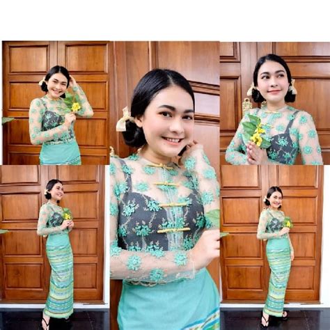 ပိတောက်ပန်းလေးတစ်ခက်နဲ့ ချစ်စရာကောင်းအောင်ပိုစ့်ပေးနေတဲ့ မင်းသမီးလေးခ