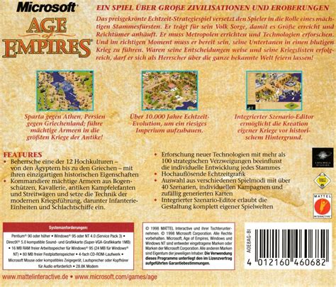Age Of Empires Box Cover Art Mobygames
