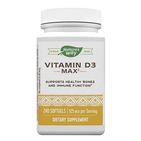 Natures Way Vitamin D3 Max Softgels Shop Vitamins And Supplements At H E B