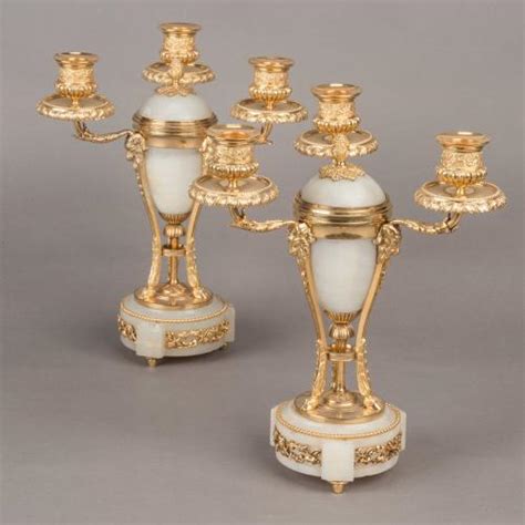 Neoclassical Square Column Candlesticks Bada