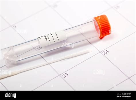 Rapid Test Kit Vial With Orange Cap And Swab Sticker For Patient Data