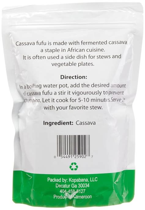 Kopabana Fermented Cassava Fufu 1lb African Food Products