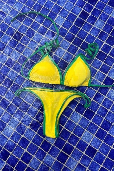 Bikini Slip Kontrastierenden Kanten