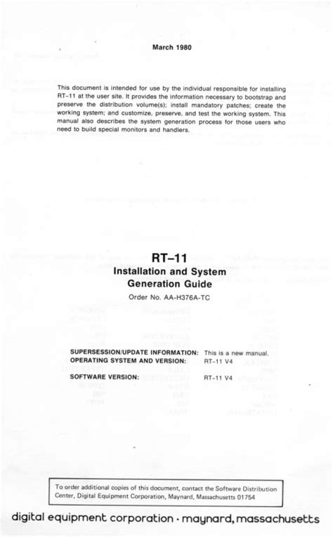 Digital Pdp11 2a Rt 11 System Users Guide Manual Computing History