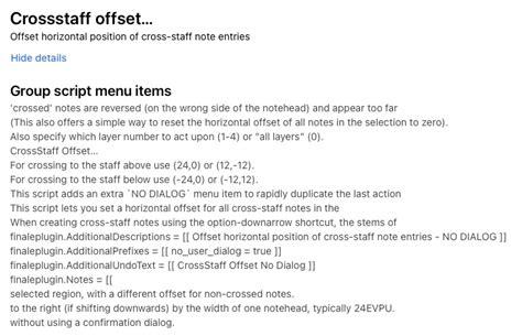Bug Script Descriptions Getting Scrambled · Issue 298 · Finale Lua