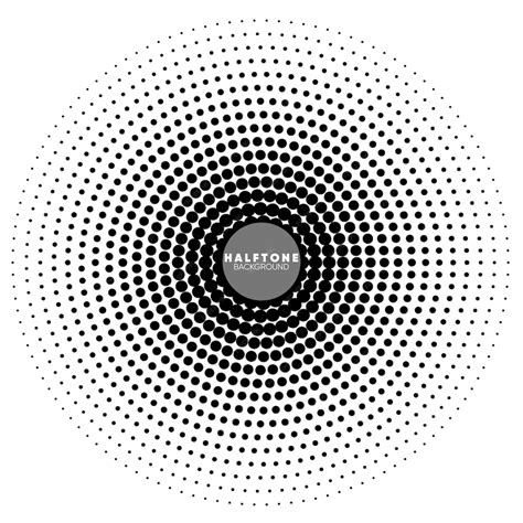 Premium Vector Monochrome Halftone Circular Dot Pattern Background With Modern Design