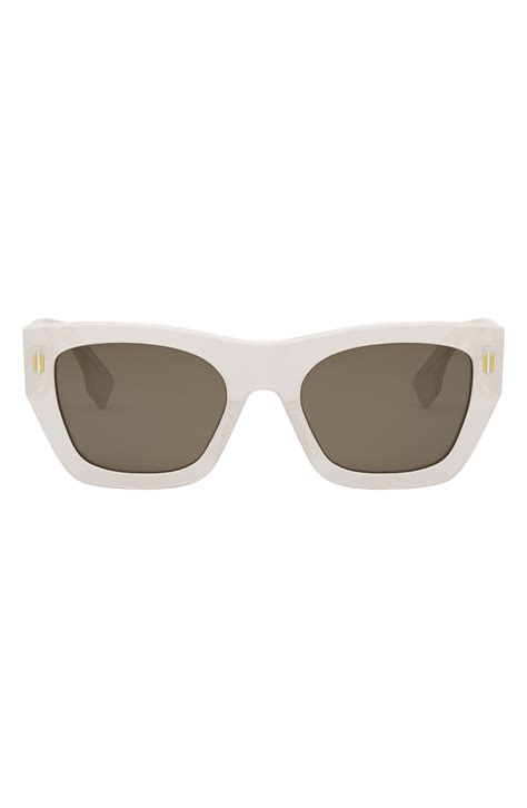 Fendi Roma Rectangular Sunglasses Lyst