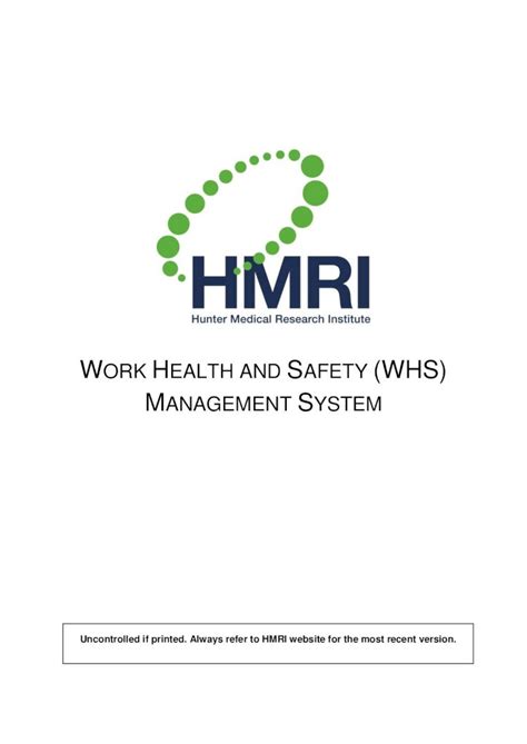 PDF WORK HEALTH AND SAFETY WHS MANAGEMENT SYSTEM WORK HEALTH