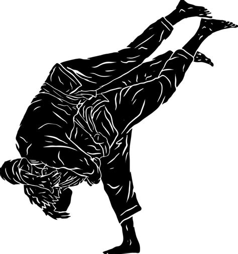 Jiu Jitsu Silhouette Vector Icon 17647328 Vector Art At Vecteezy