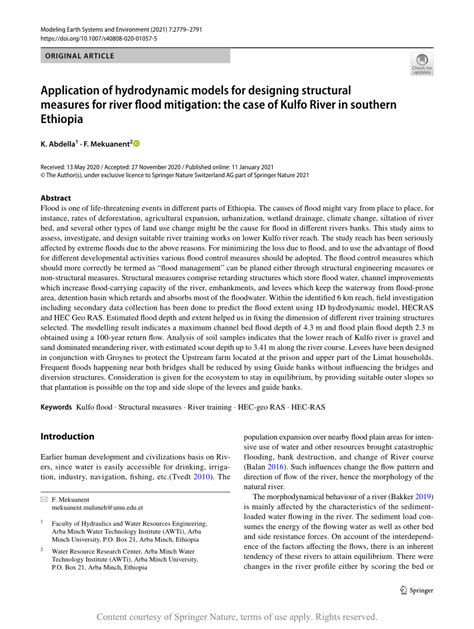 Application Of Hydrodynamic Models For Designing Structural Measures For River Flood Mitigation