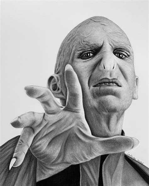 Dessin Au Fusain Lord Voldemort 85 X 11 Impression Etsy France