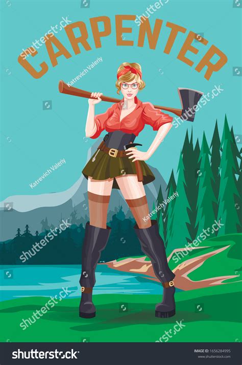 Girl Lumberjack Cartoon